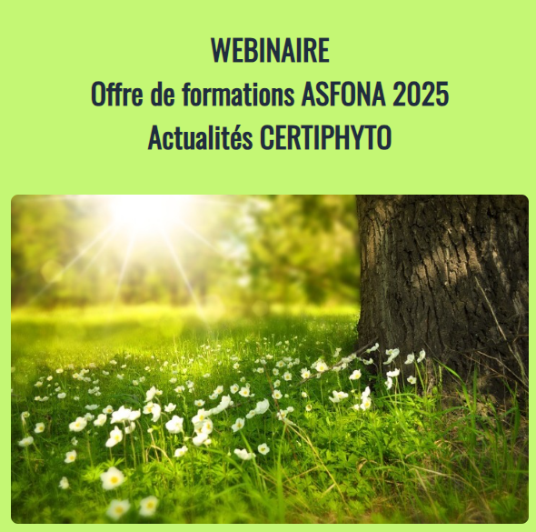 Webinaire offre de formations 2025 - Asfona